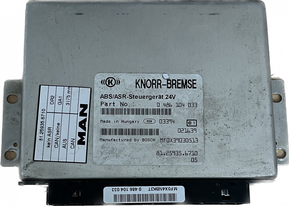 MAN TGM KNORR-BREMSE ABS/ASR UNIT - 81.25935-6710, MF0X39030513, 486104033
